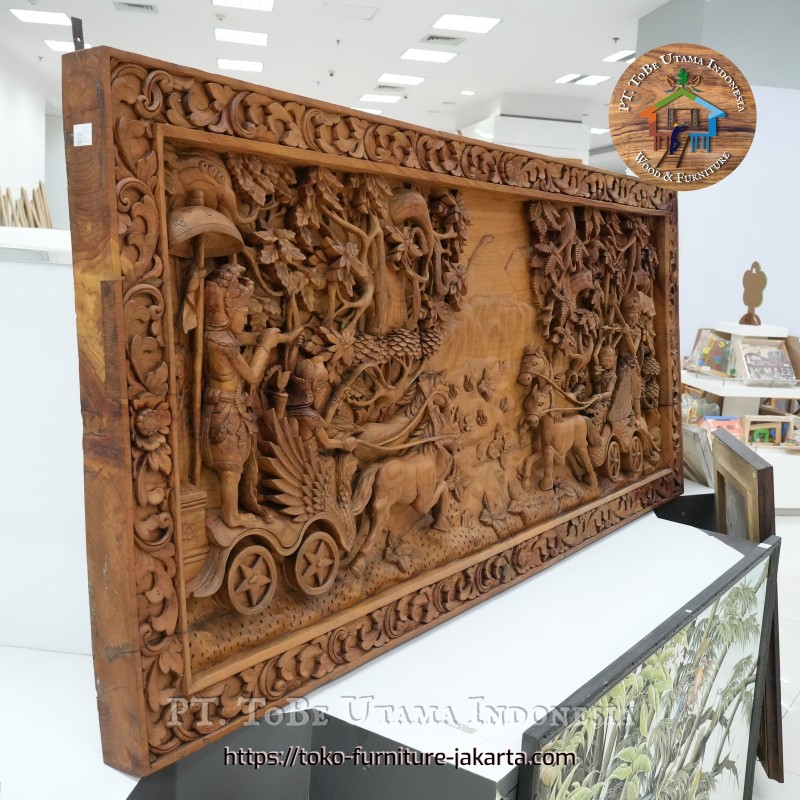 Antique Ramayana Statue from Teak Wood