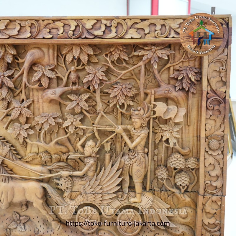 Antique Ramayana Statue from Teak Wood