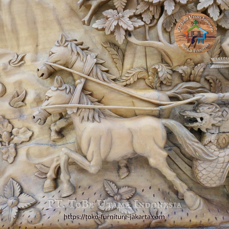 Antique Ramayana Statue from Teak Wood