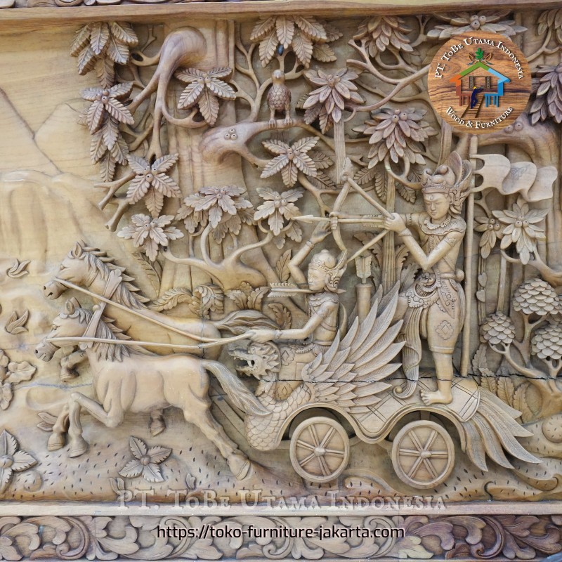 Antique Ramayana Statue from Teak Wood