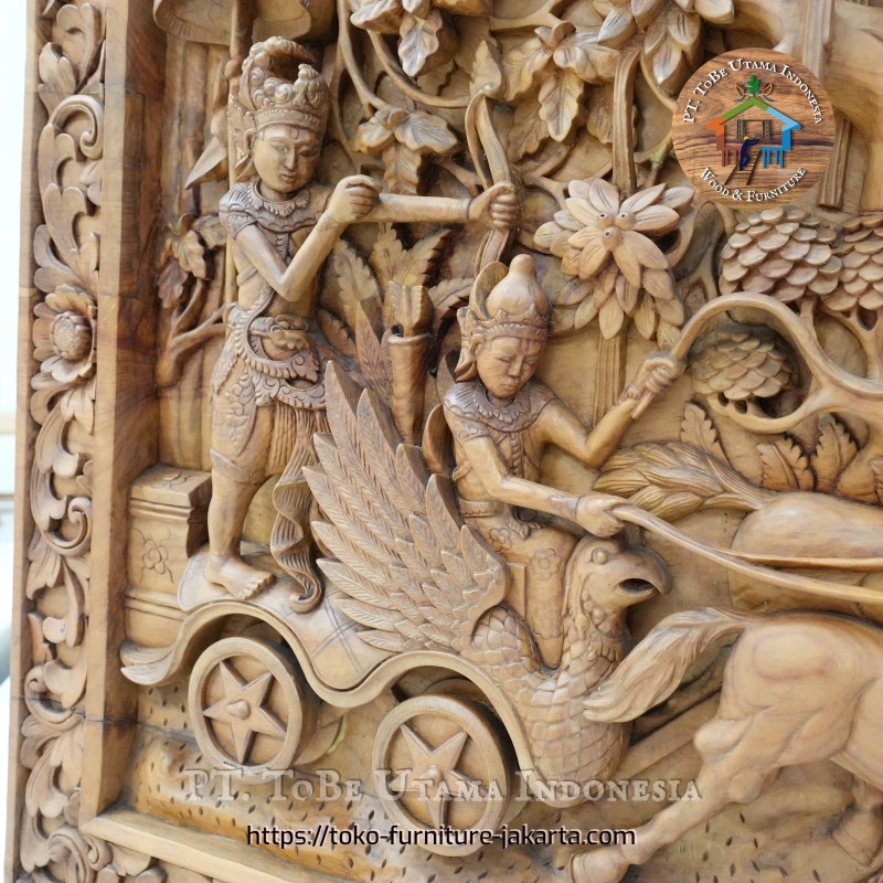 Antique Ramayana Statue from Teak Wood