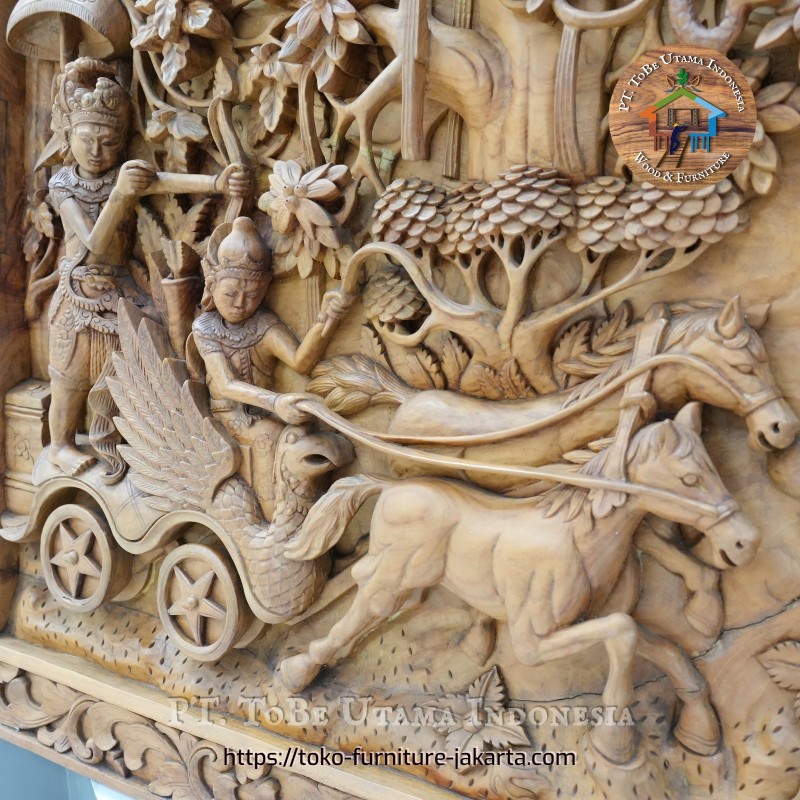 Antique Ramayana Statue from Teak Wood