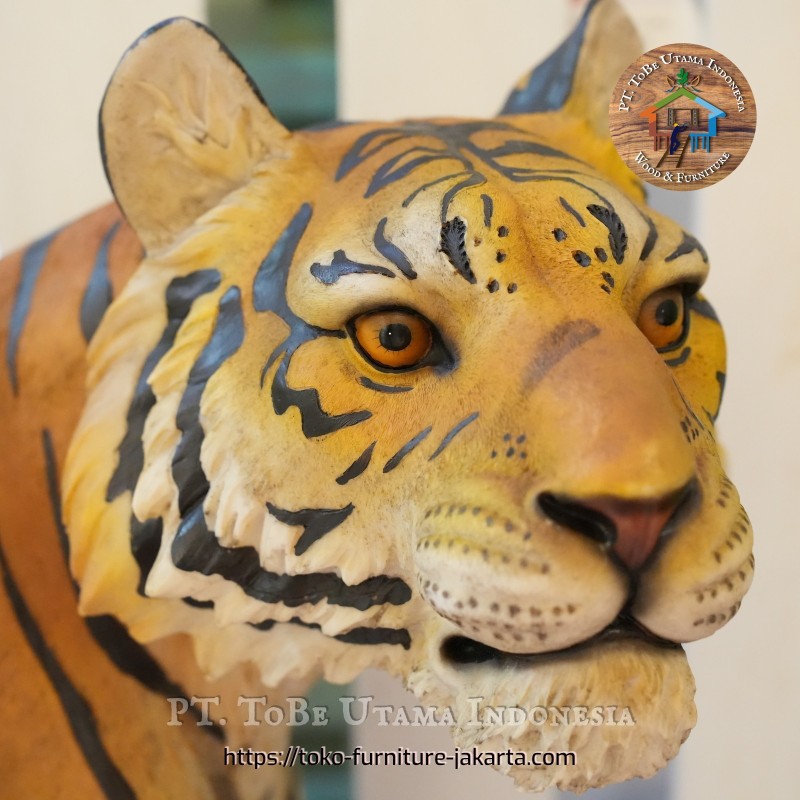 Antique Art Tiger Statue Symbol of Fortune Zodiac Shio Tiger