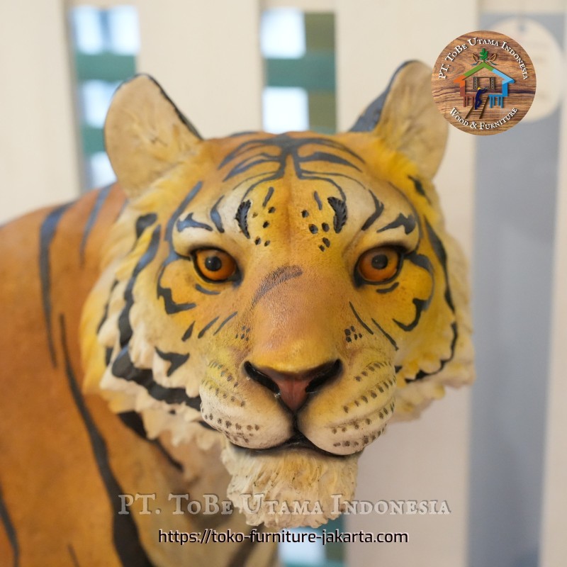 Antique Art Tiger Statue Symbol of Fortune Zodiac Shio Tiger