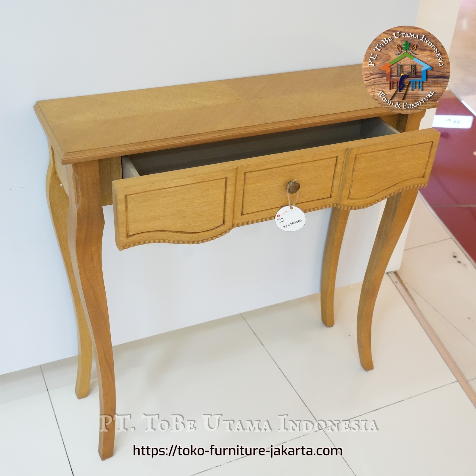 Saving is More Practical with a Spacious Cream Console Table