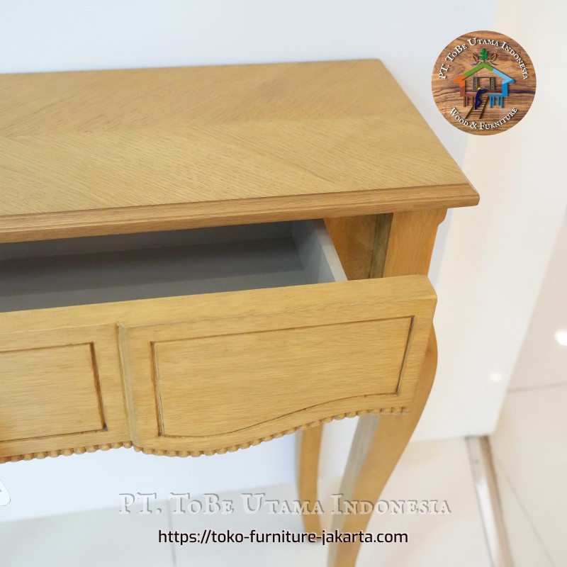 Saving is More Practical with a Spacious Cream Console Table