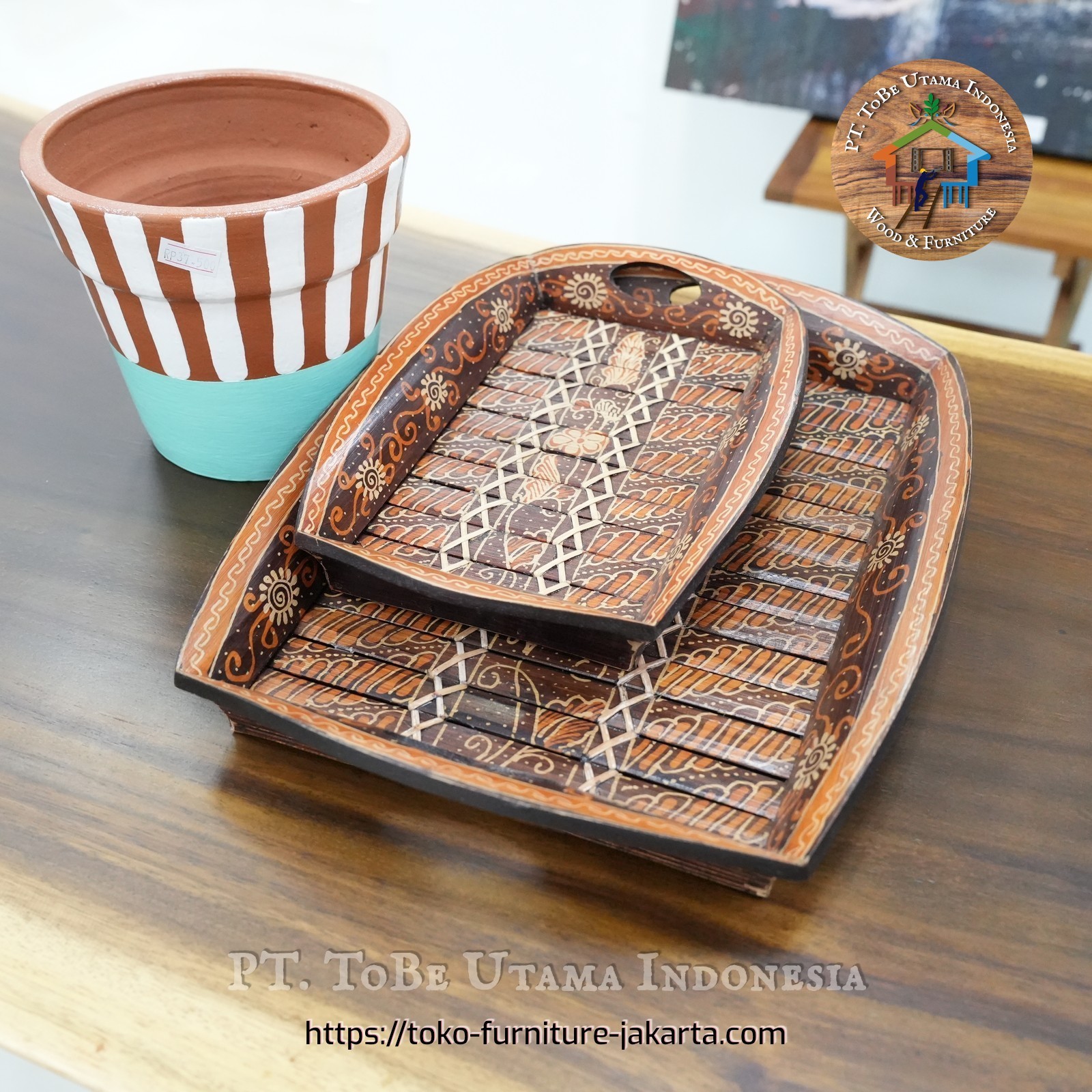 Craft Tableware From Nature, Bamboo Trays for Serving Food