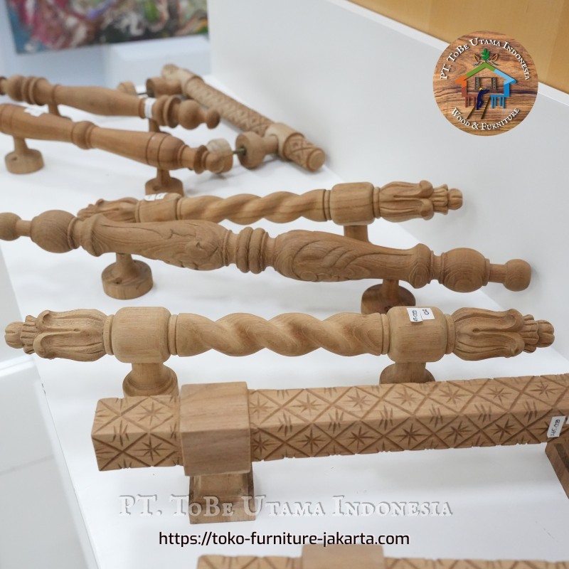 Gagang Pintu dari Kayu Solid Solid Bisa Custom Ukuran dan Design