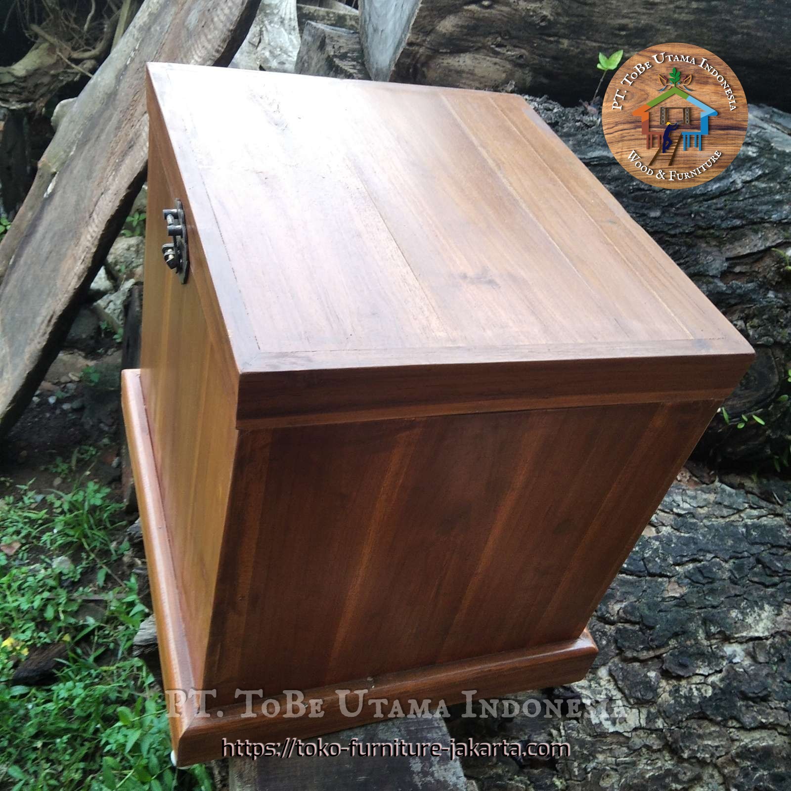 Box Storage Antique Stool Design Made of Hard Teak Wood