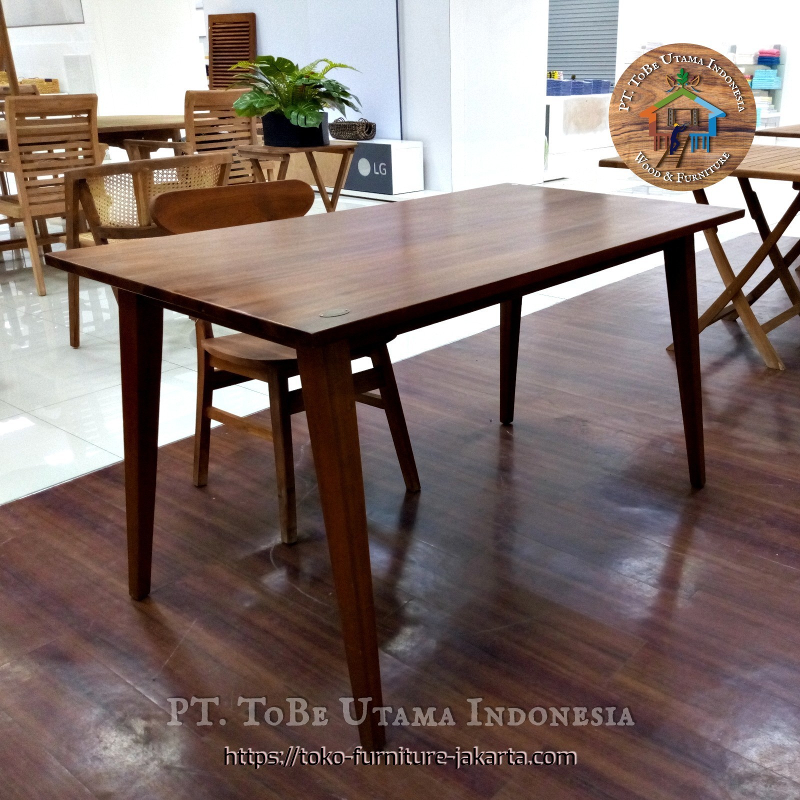 Teak Wood Dining Table with Elegant Design
