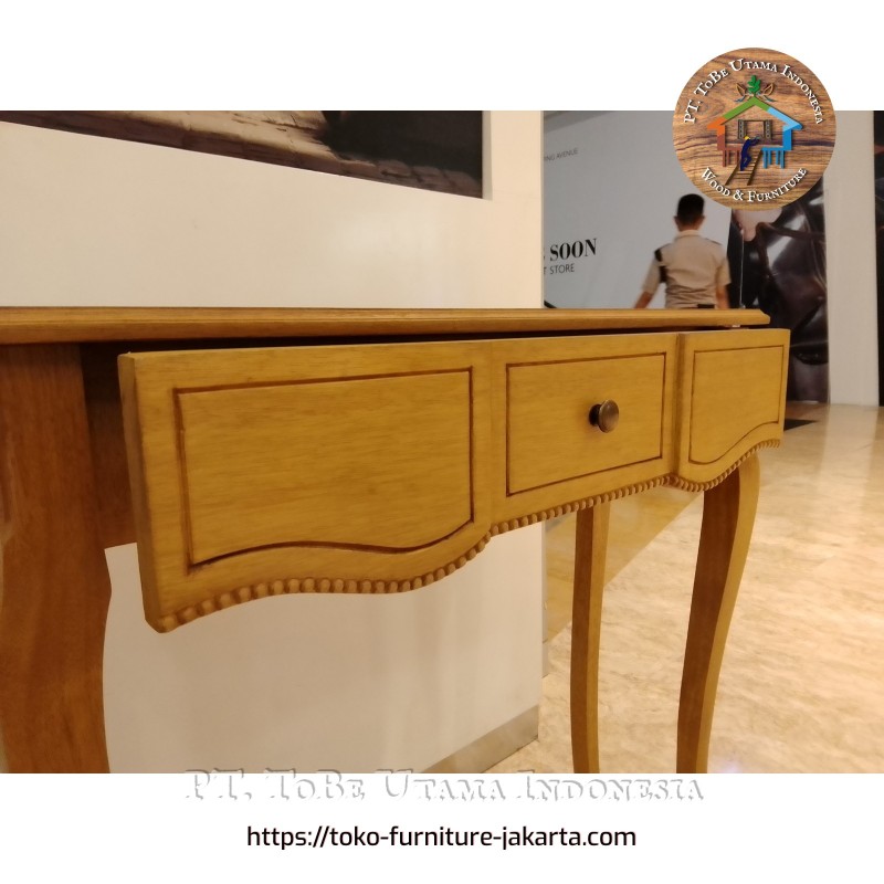 Saving is More Practical with a Spacious Cream Console Table