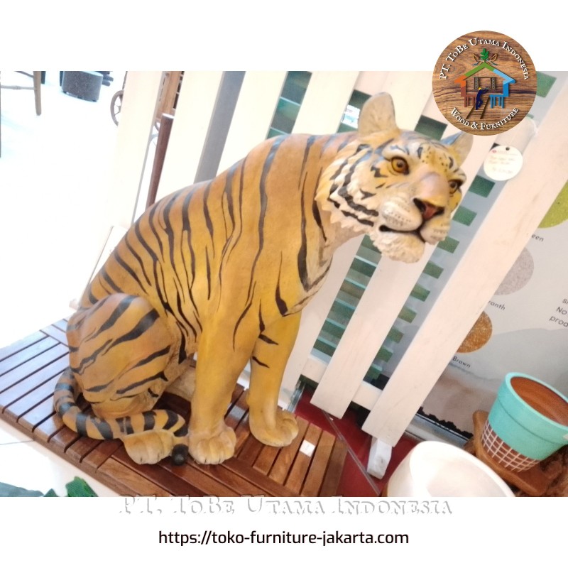 Antique Art Tiger Statue Symbol of Fortune Zodiac Shio Tiger